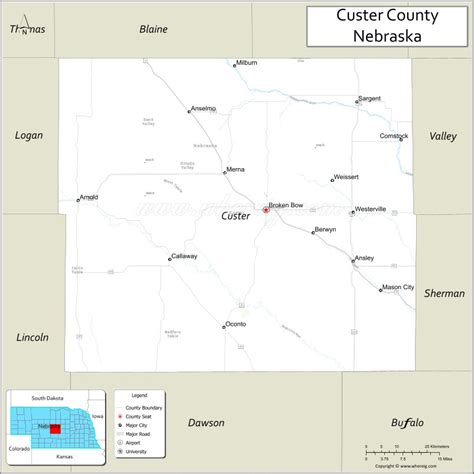 Map Of Custer County Nebraska Where Is Located Cities Population Highways And Facts