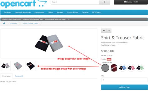 OpenCart Product Option Multi Color Image