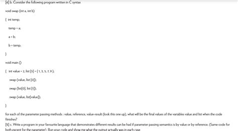 Solved B Consider The Following Program Written In C Chegg