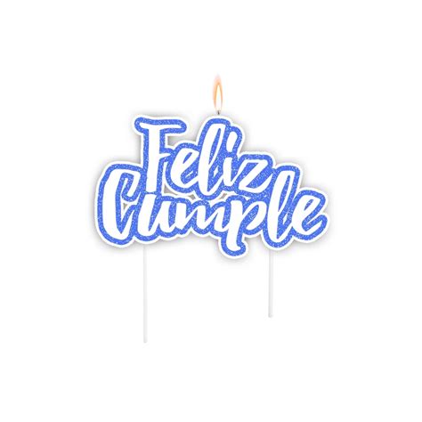 Topper Vela Frase Feliz Cumple Para Pastel Solo En Globos Yuli