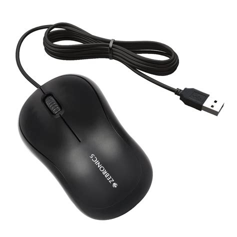 ZEBRONICS Comfort Wired USB Mouse 3 Button 1000 DPI Optical Sensor