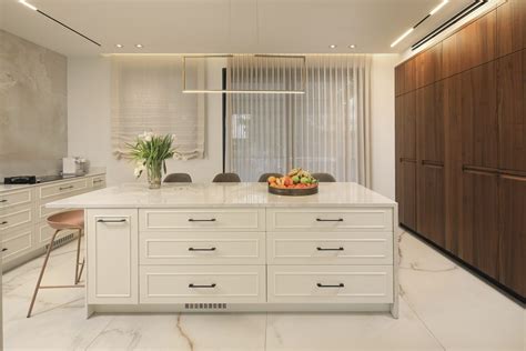 Cream And American Walnut Kitchen Semel Kitchens