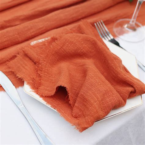 X Inch Rustic Bohemian Cotton Gauze Table Runner Dstr Daisy Sage