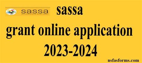 Sassa Grant Online Application 2023 2024