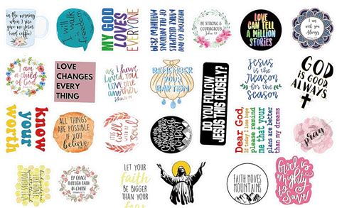 100pcs Jesus Christian Stickersreligious Bible Verse Faith Catholic Stickerscross