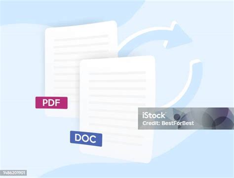 pdf를 문서 벡터 일러스트레이션으로 변환합니다 파일 변환기 소프트웨어 도구 개념입니다 pdf 문서 변환 및 편집을 간단하게