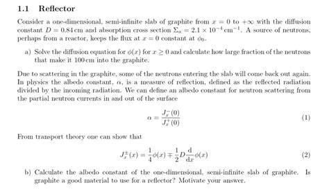 Solved 1 1 Reflector Consider A One Dimensional Chegg