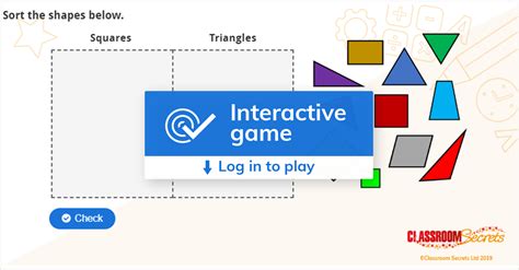 Year 1 Sort 2d Shapes Iwb Shapes Activity Classroom Secrets
