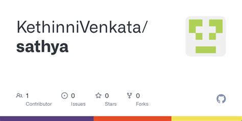 Github Kethinnivenkata Sathya