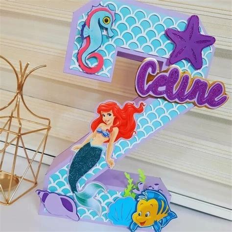 خرید و قیمت استند50cm عدد تولد تم دخترانه پری دریای گیفت دار ترب