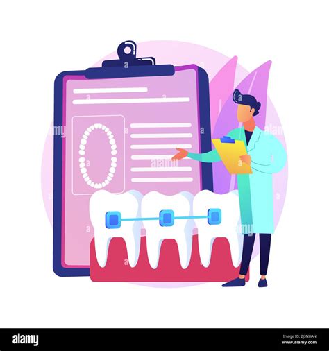 Dental Braces Abstract Concept Vector Illustration Dental Procedure
