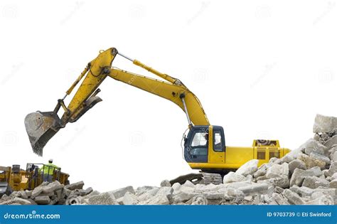 De Voertuigen Van De Bouw Stock Afbeelding Image Of Industrie 9703739