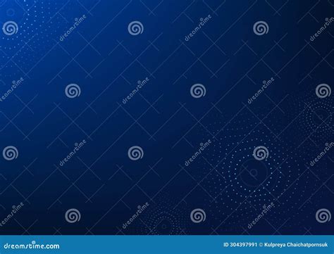 Abstract Technology Background Circle Wave Dot Particle That Represents Big Data Innovation