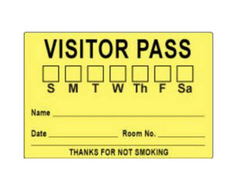 Paper Visitor Pass Badge Pdc 59727657