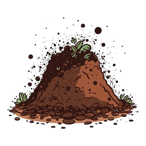 Premium Vector Pile Of Ground Soil For Growing Plants Cute Image Of