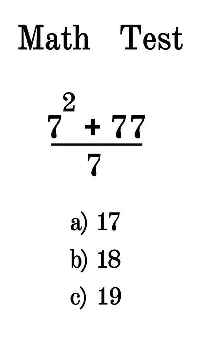 Math Test 😇 Comment Your Answer Follow Like And Share 💯math
