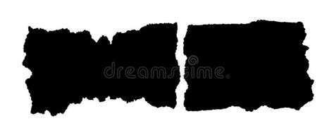 Black Rectangle Frames With Jagged Edges Stock Vector Illustration Of Blank Scrap 305681577