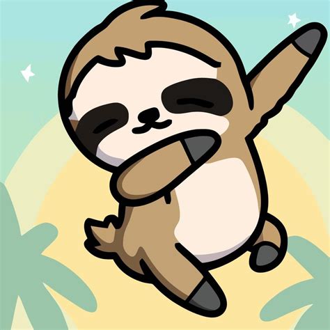 Cute Chibi Sloth Kawaii Illustration Lazy Sloth Sleepy Graphic Vector 17047804 Vector Art At