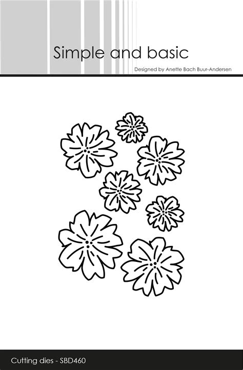 Simple And Basic Die Sbd460 Flowers Hobbyvejen