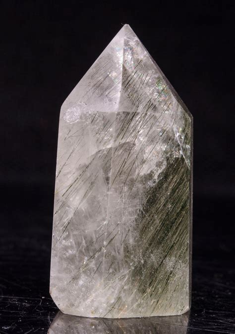 Natural Green Rutilated Quartz Tower Clear Quartz Point Green Etsy