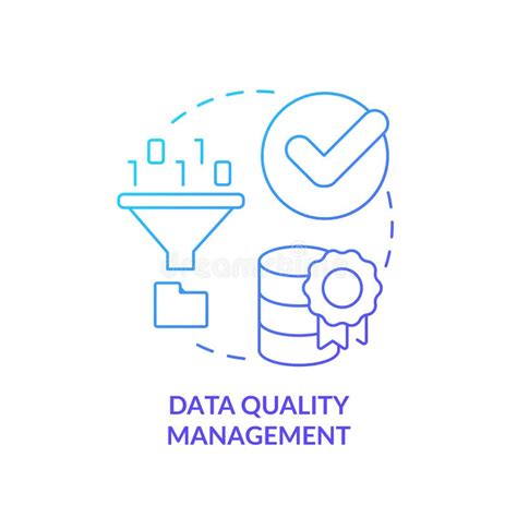 Data Quality Checks Turquoise Concept Icon Stock Vector Illustration