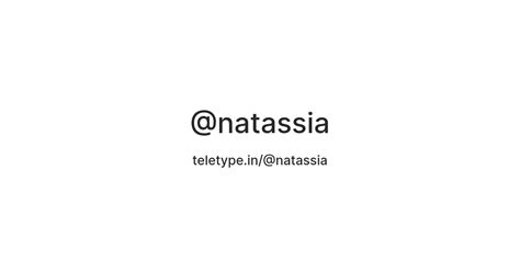 Natassia — Teletype