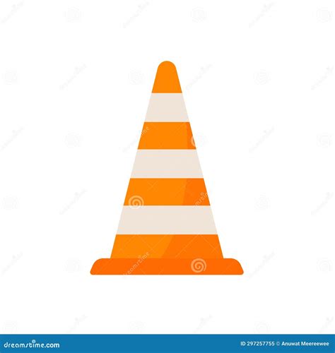 Traffic Cones Barrier Cones Divide The Protective Zone Stock Vector