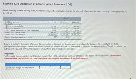 Solved Exercise 12 5 Utilization Of A Constrained Resource