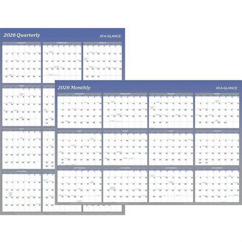 At A Glance Vertical Horizontal Reversible Erasable Wall Calendar