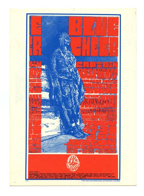 Blue Cheer Poster 2006 Aug 5 Cafe Du Nord San Francisco Vintage