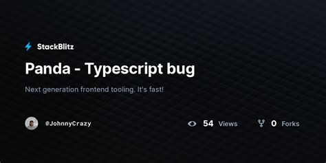Panda Typescript Bug StackBlitz