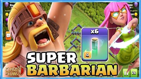 Super Barbarian Attack Th 15 With Super Archer Blimp Th15 Attack