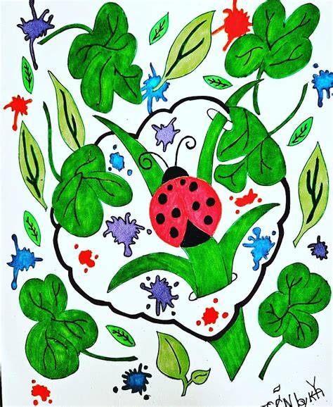 Ladybug Drawing By Yulanda Arnold Kasper Fine Art America