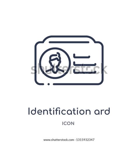 Identification Ard Icon People Outline Collection Stock Vector Royalty