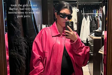 Pregnant Kourtney Kardashian Dons Pink Jorts To Barbie