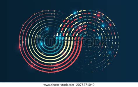Big Data Visualization Processing Data Arrays Stock Vector Royalty