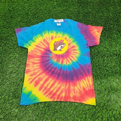 Buc Ees Beaver Nuggets Spiral Tie Dye Shirt Womens Me Gem