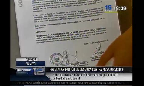 Presentan moción de censura contra la Mesa Directiva del Congreso Canal N