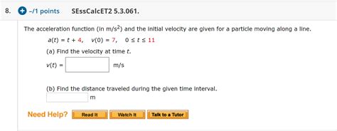 Solved 6 1 Points SEssCalcET2 5 2 045 Each Of The Chegg