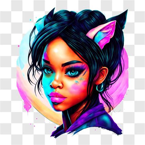 Download Empowerment Through Self Expression Colorful Hair Girl With