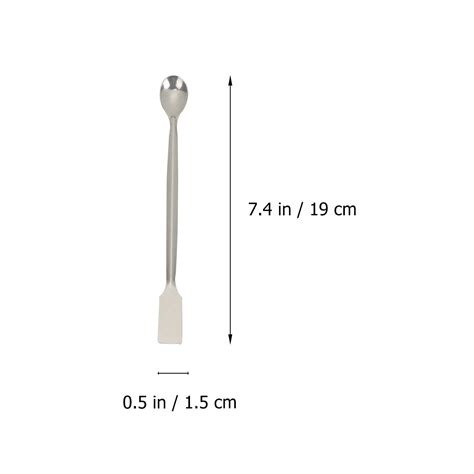 15 Pcs Sampling Medicine Stainless Steel Micro Spoon Micro Spatula Laboratory Scoop Reagent