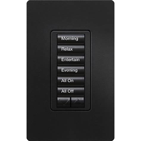 Lutron Rrd W6brl Mn Radiora 2 Wall Mounted Keypad 6 Button Midnight