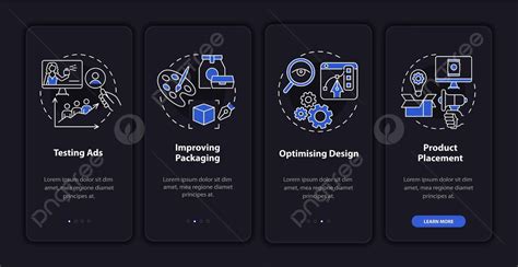 Neuroscience Utilization Onboarding Mobile App Page Screen Infographic Idea Guide Vector