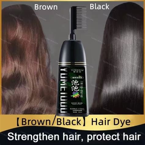 Herbal Hair Dye Shampoo 500ml Natural Black Hair Shampoo Professional