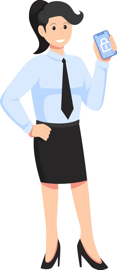 Digital Data Protection Illustration With Cyber Security Cartoon