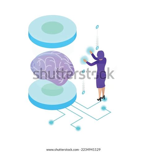 Artificial Intelligence Isometric Composition Isolated Ai Stock Vector Royalty Free 2234941129