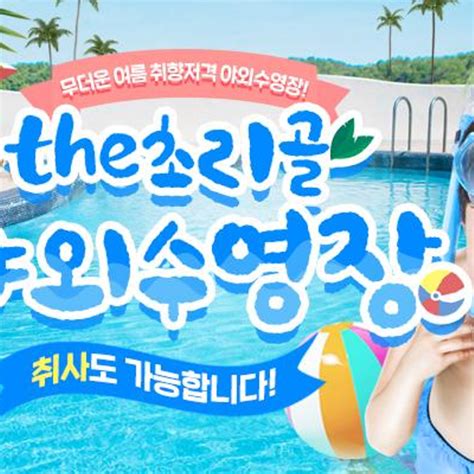 하나투어 파주 The초리골 야외수영장 취사가능 경기 워터파크