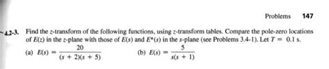 Solved Find The Z Transform Of The Following Functions Chegg