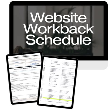 Website Project Plan Template Workback Schedule Jpk Design Co