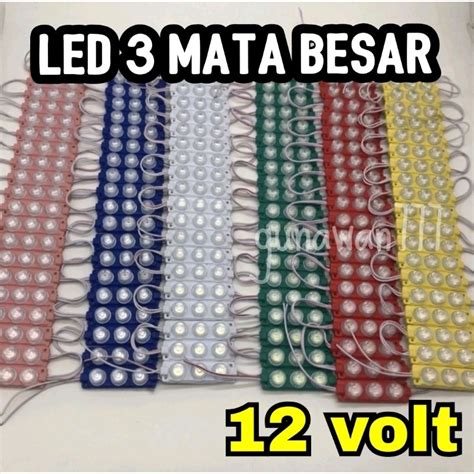 Jual Lampu Led Kolong Strip Modul 3 Mata Besar 12v Shopee Indonesia